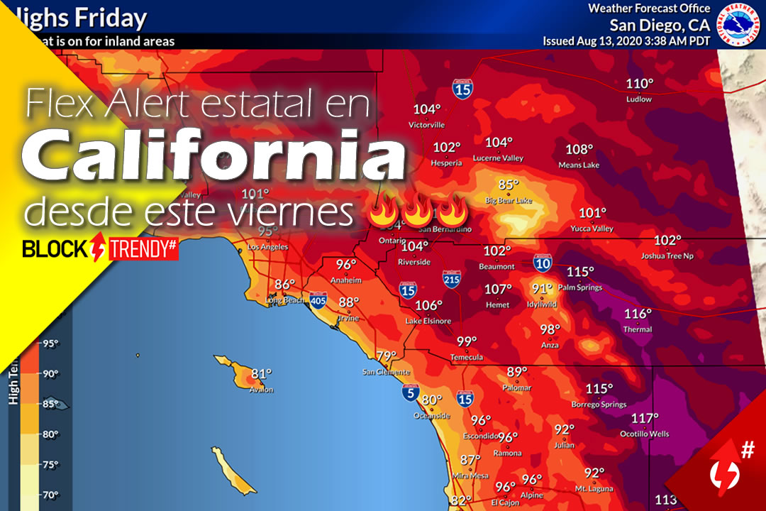 Flex Alert estatal en California desde este viernes 🔥🔥🔥 | BlockTrendy News