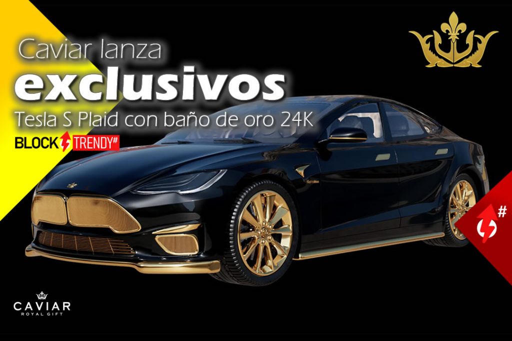 Caviar lanza exclusivos Tesla S Plaid con baño de oro 24K